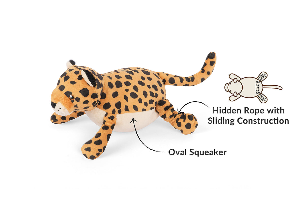 Plush Leopard Dog Toy: Animal Safari Dog Toy by P.L.A.Y. – Play Pet Brands